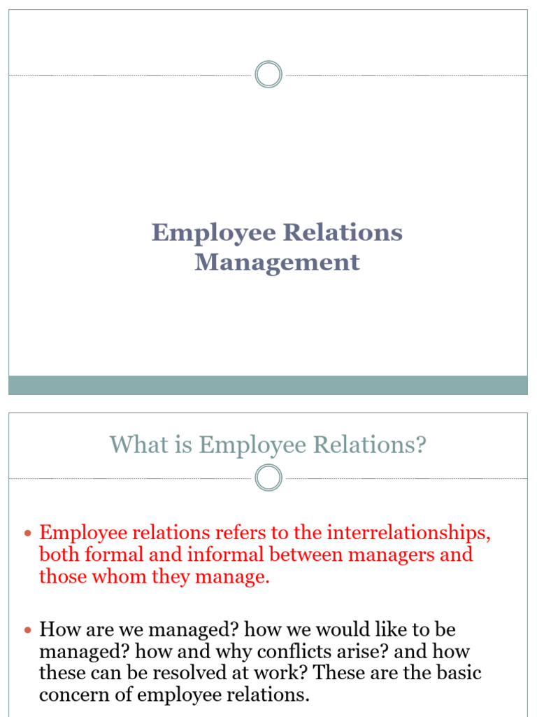 Employee Relation | PDF