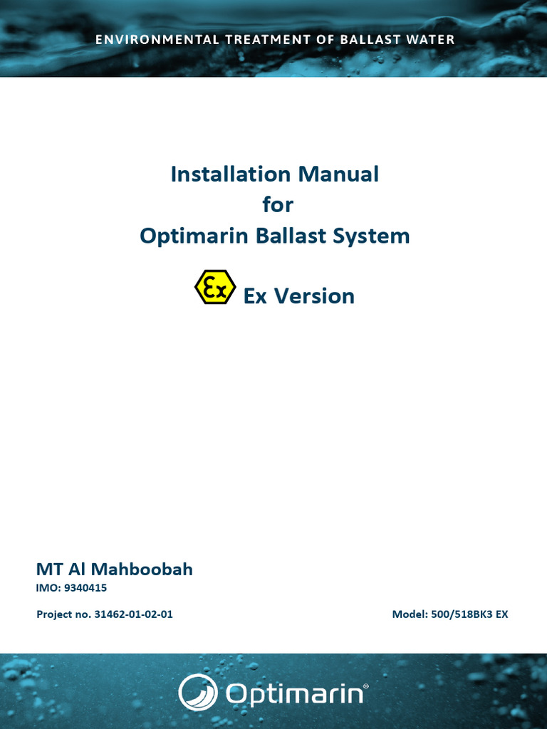 Optimarin Ballast System Installation Guide | PDF | Pump | Valve