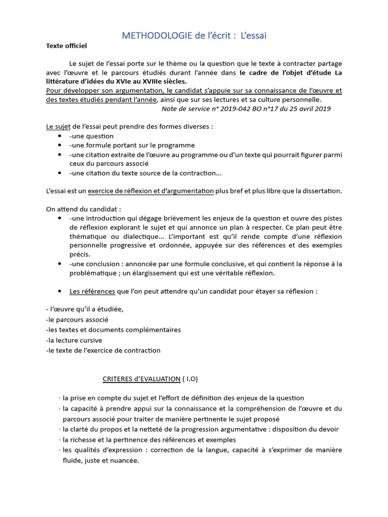 Méthode Essai | PDF