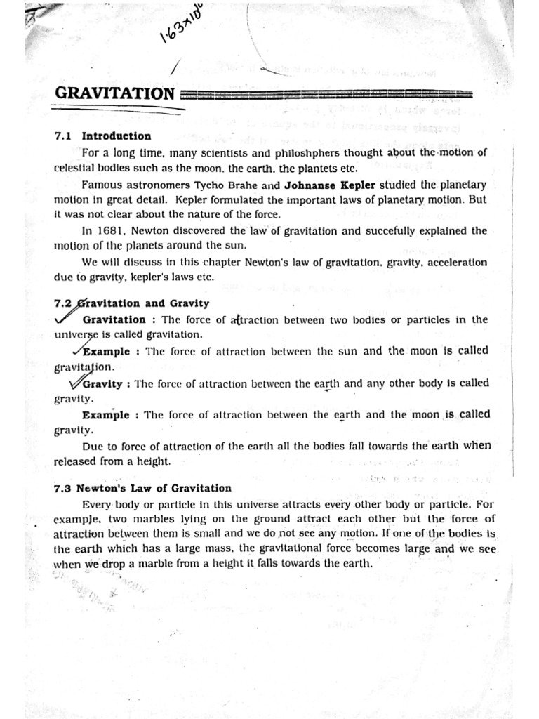 Physics Gravitation Improve | PDF