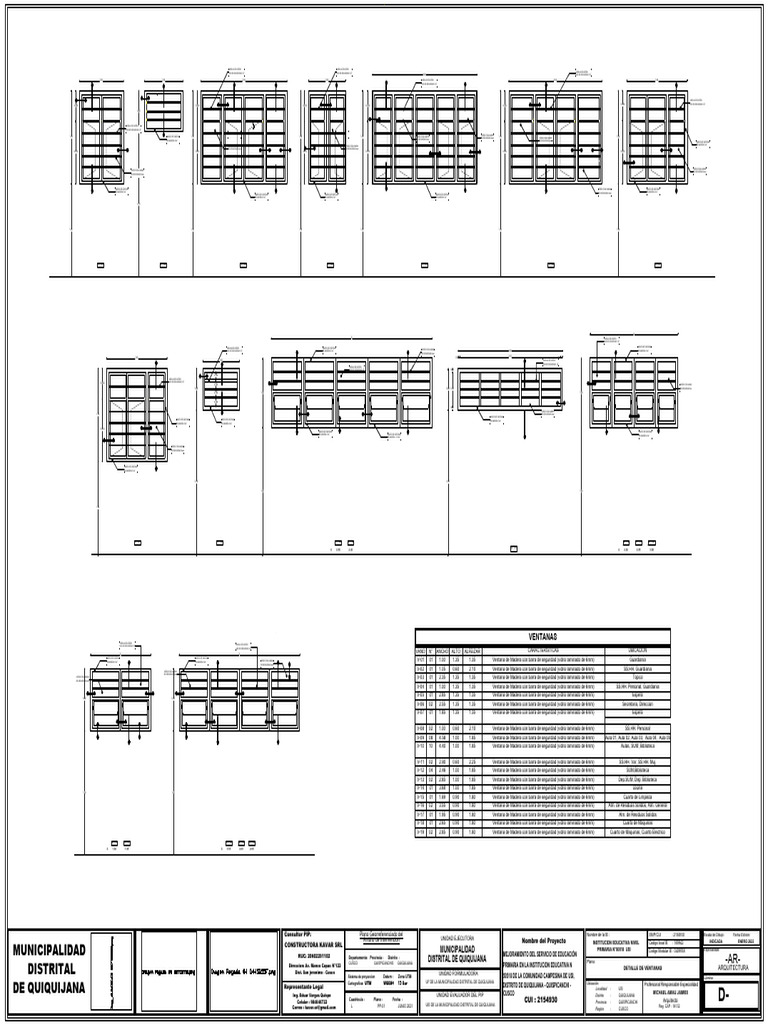 Puertas y Ventanas-D-01 Detalle de Ventanas D-01 | PDF