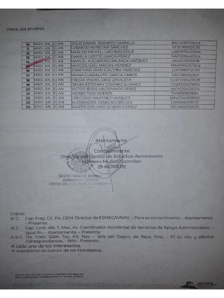 Pase de Lista en Trabajos Institucionales | PDF
