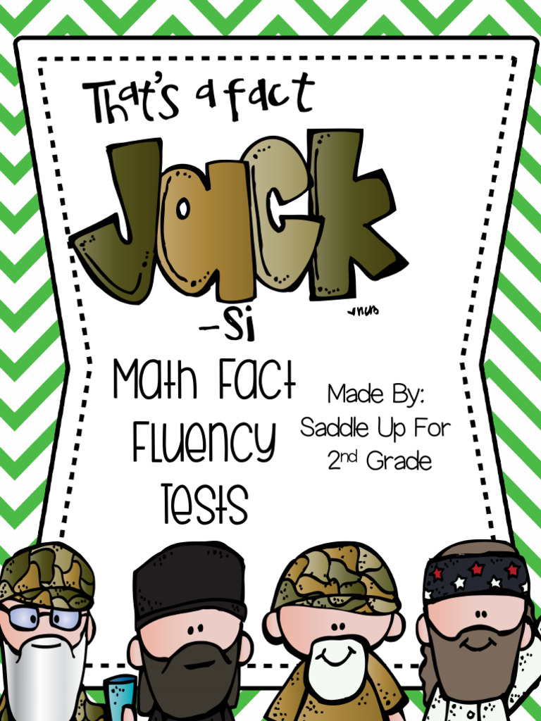 Math Fact Fluency Tests: Made By: Saddle Up For 2 Grade | PDF