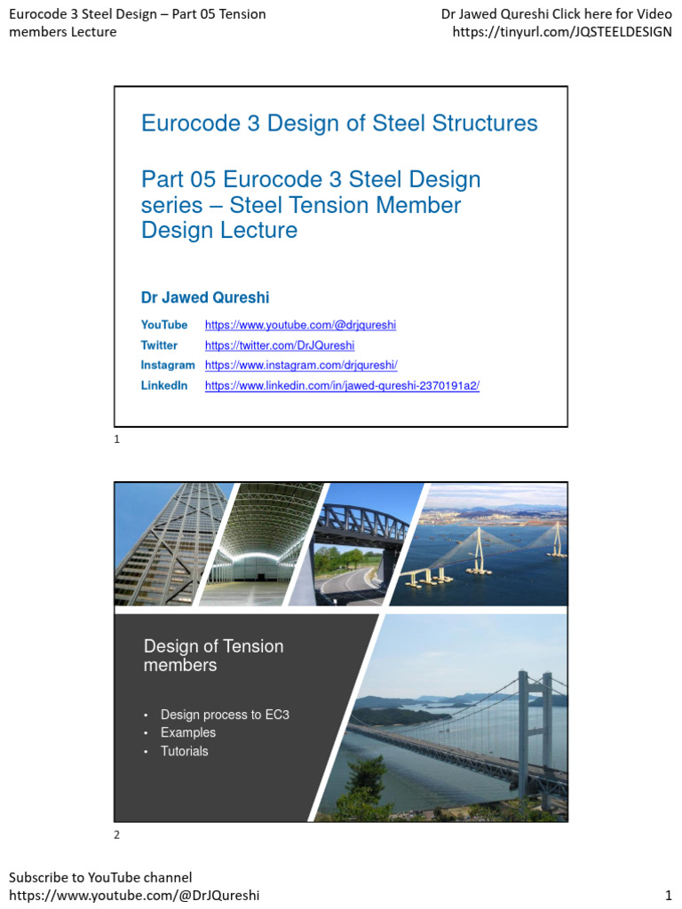 Eurocode 3 Tension Member Design | PDF | Tension (Physics) | Materials