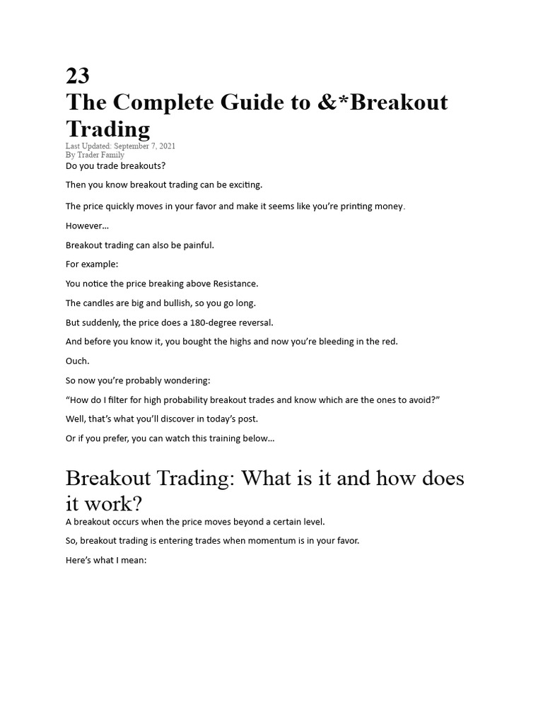 Breakout Trading | PDF