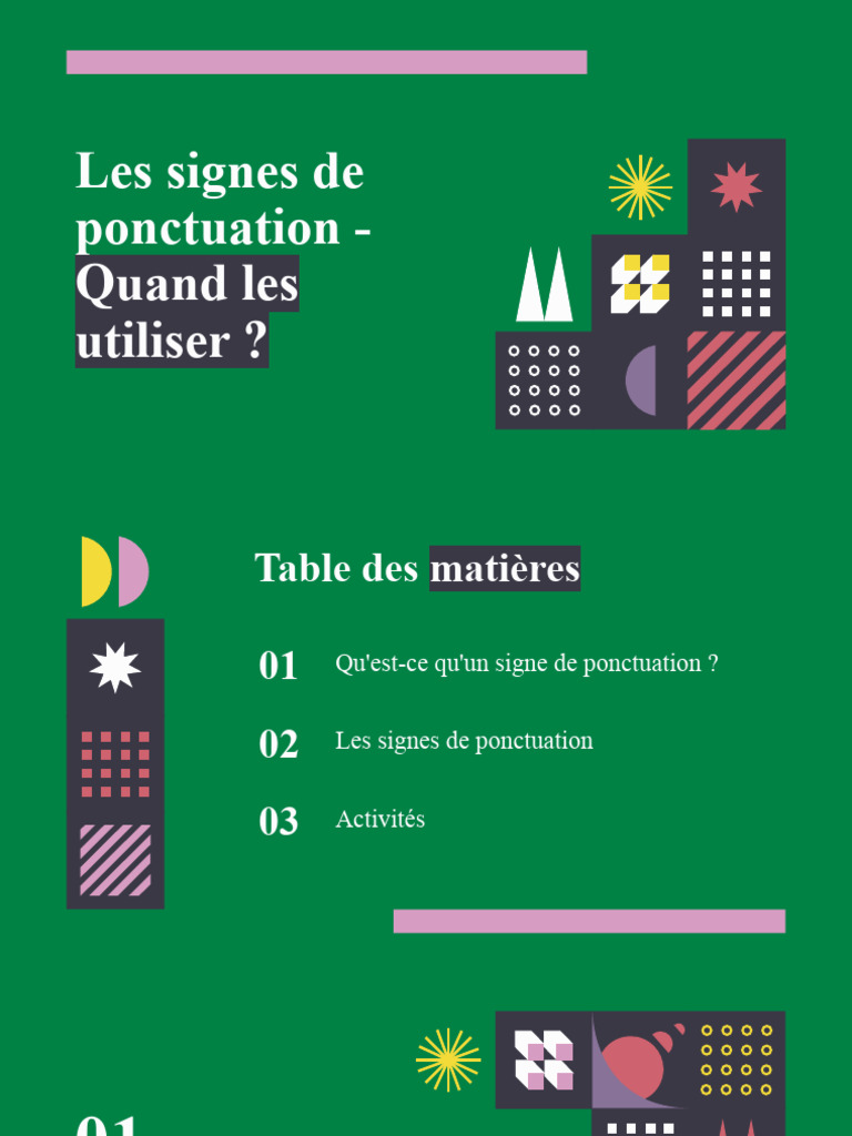 FR Punctuation Marks - When To Use Them - by Slidesgo | PDF ...