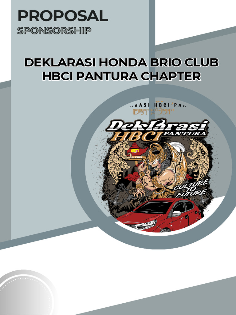 Proposal Deklar HBCI Pantura 2024 Bahari Iin | PDF