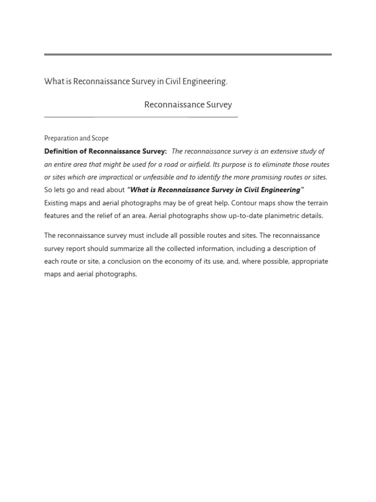 Recon Survey | PDF | Reconnaissance