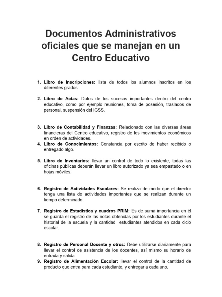 Documentos Administrativos Oficiales 30-12-2023 | PDF | Biblioteca escolar