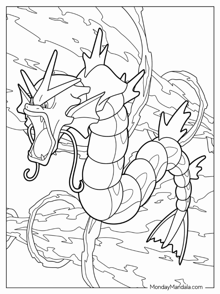Pokemon Gyarados Coloring | PDF
