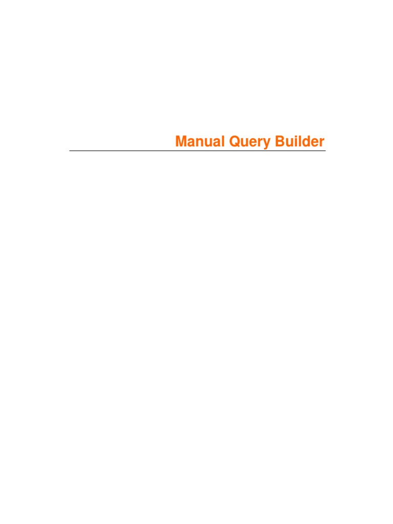 Manual Query Builder | PDF | Tabla (base de datos) | Bases de datos