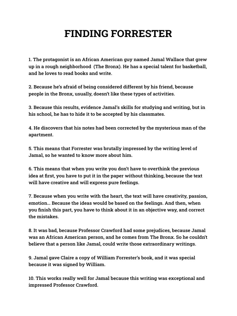 Finding Forrester | PDF