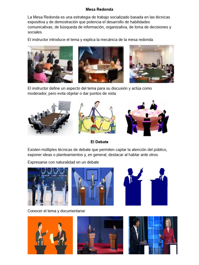 Mesa Redonda, Debate, Foro Etc. | PDF