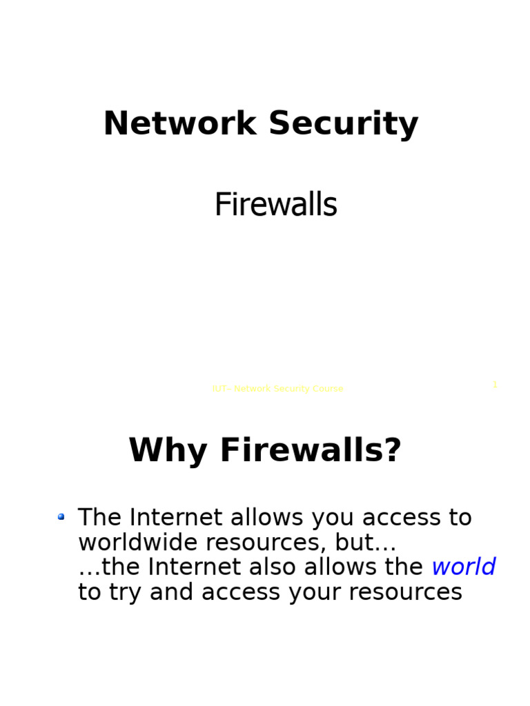 Firewalls | PDF