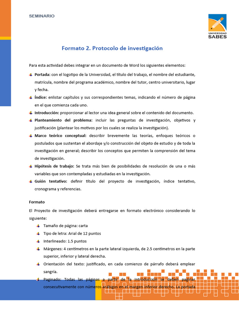 Formato 2. Protocolo de investigación | PDF