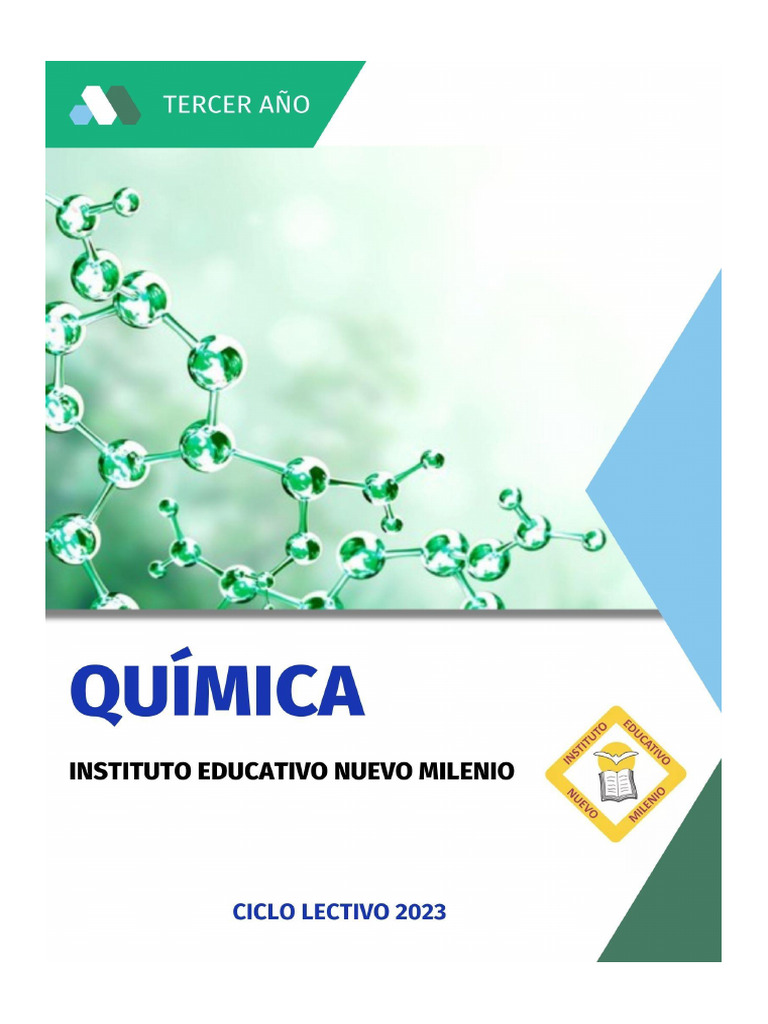 Cuadernillo de Química - 3A y 3B - 2023 - IENM | PDF