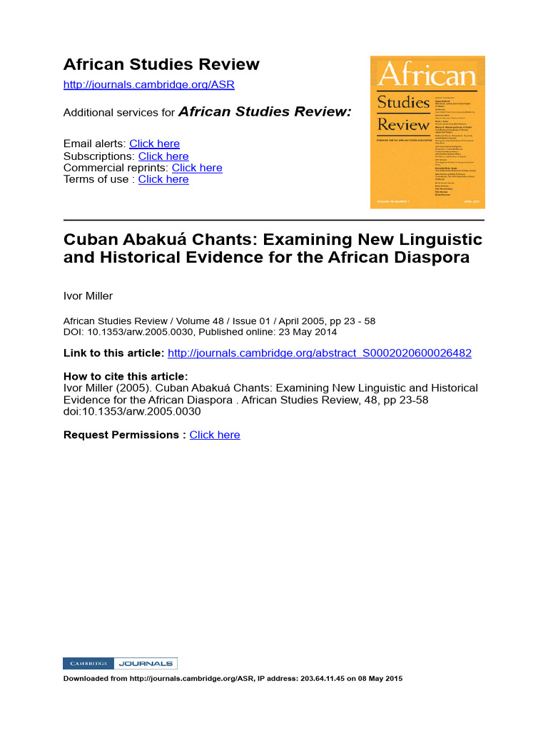 African Studies Review | PDF | Ethnicity