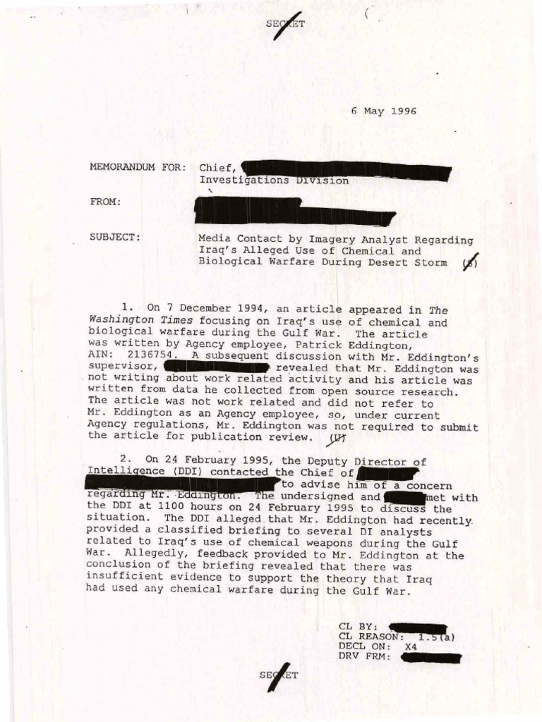 CIA Office of Security Memo To McEachin 050696 | PDF