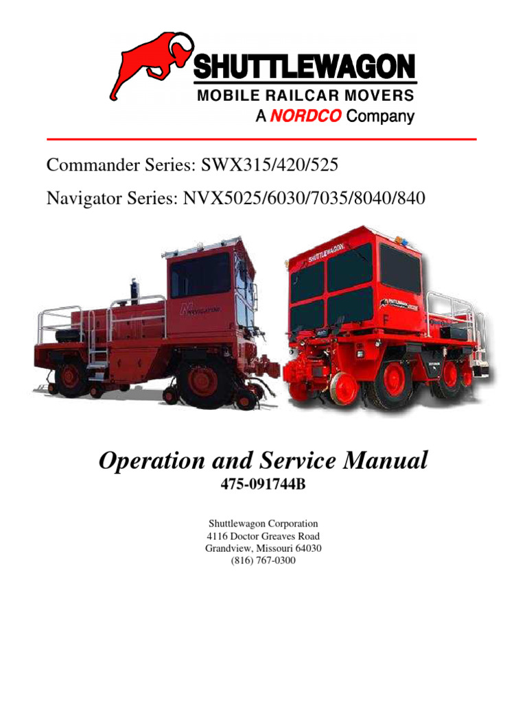 Operation and Service Manual Shuttlewago | PDF | Rail Transport | Brake