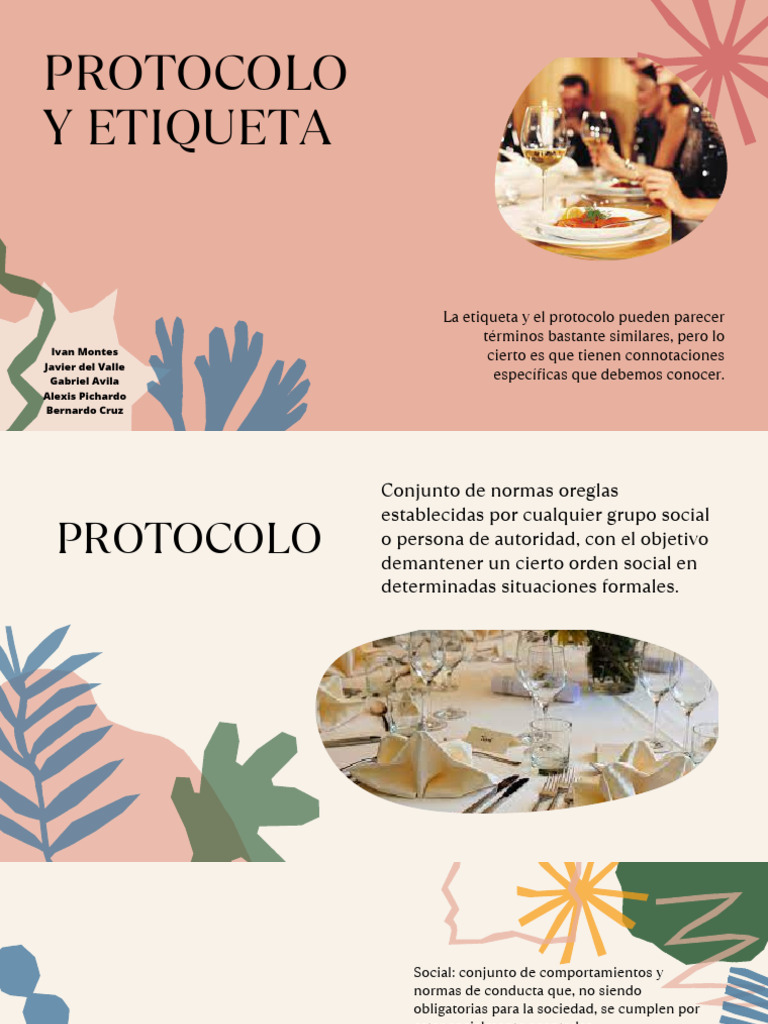 Protocolo y Etiqueta: Normas Esenciales | PDF | Etiqueta | Ropa