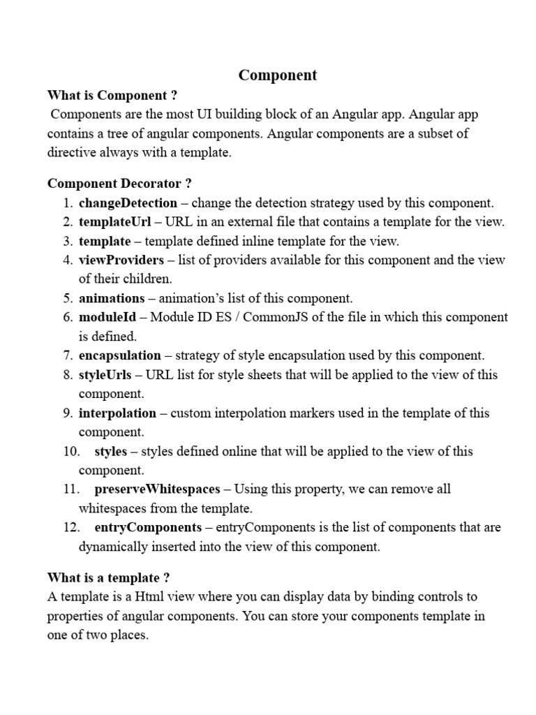 Angular Interview Pdf Document Object Model Html