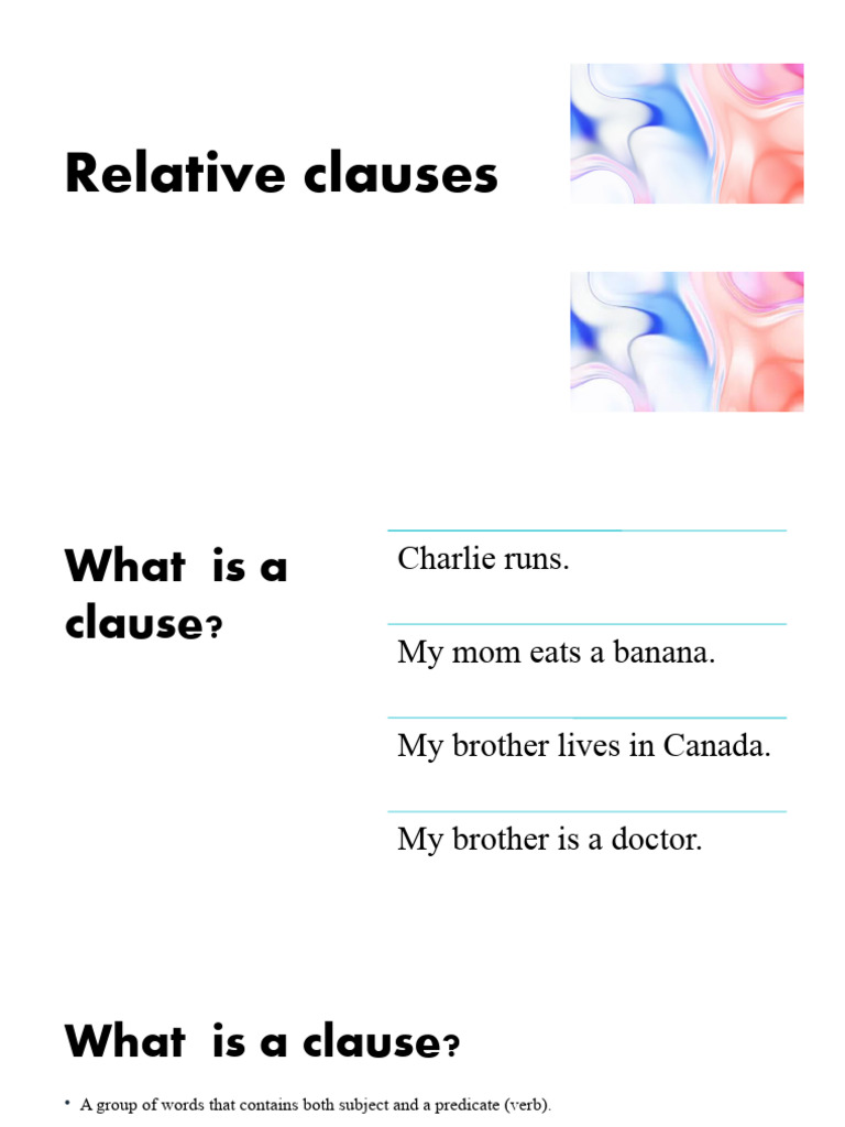 Relative Clauses | PDF | Clause | Sentence (Linguistics)