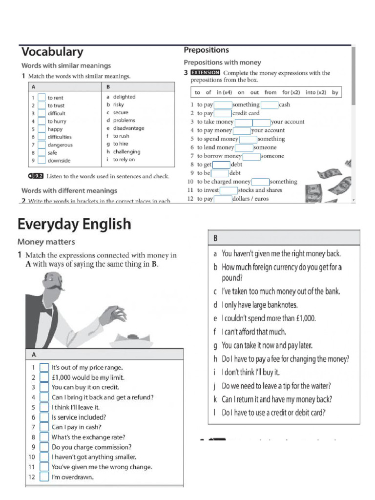 HEADWAY UNITS 9 & 10 VOCABULARY Review | PDF