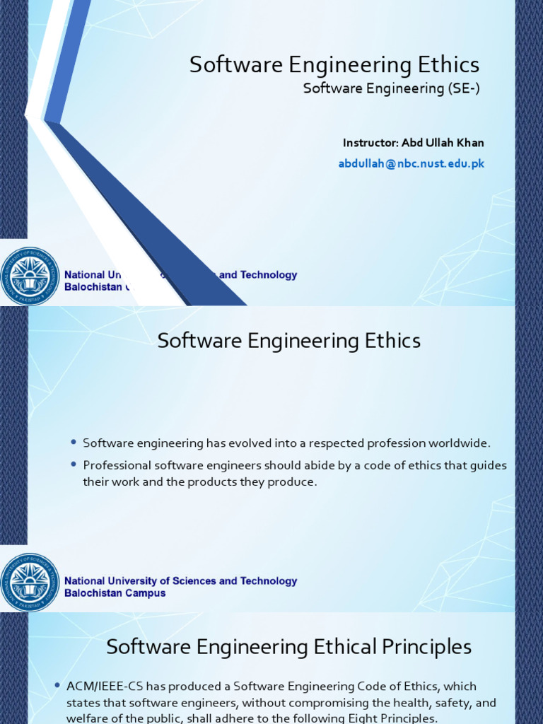 Lec 3 Software Engineering Ethics | PDF | Software Engineering | Engineering
