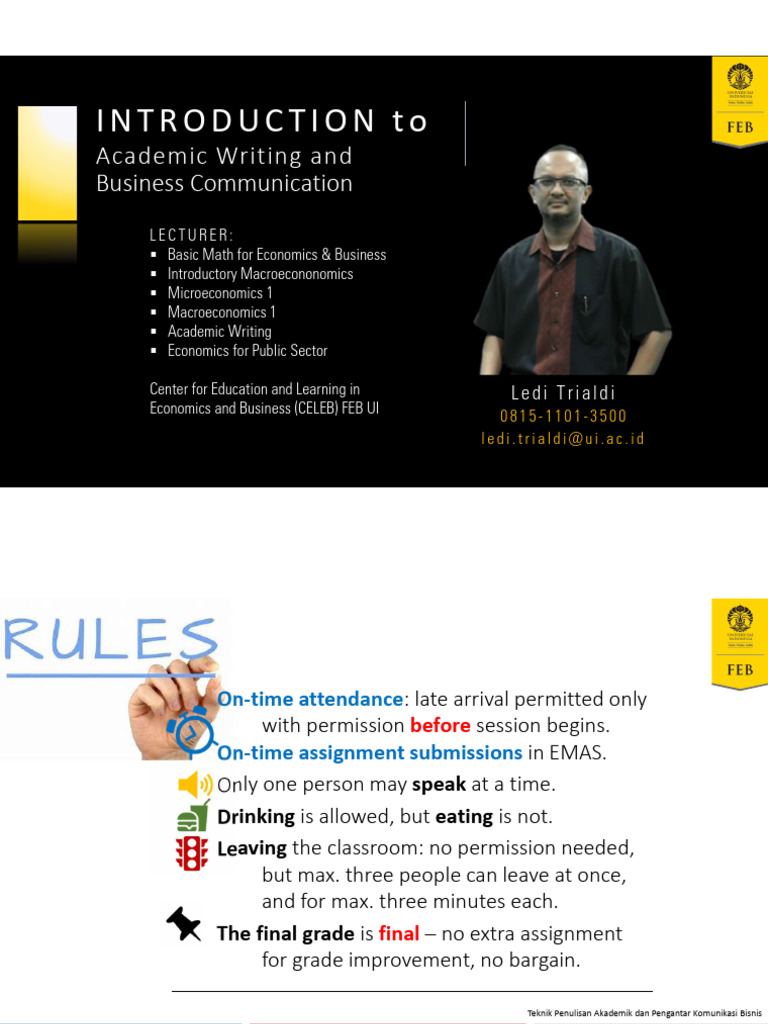 E2023-24 - EVEN - S1. Intro Academic Writing | PDF