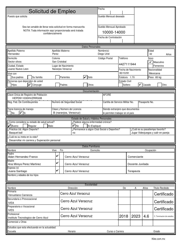 Formato de Solicitud | PDF