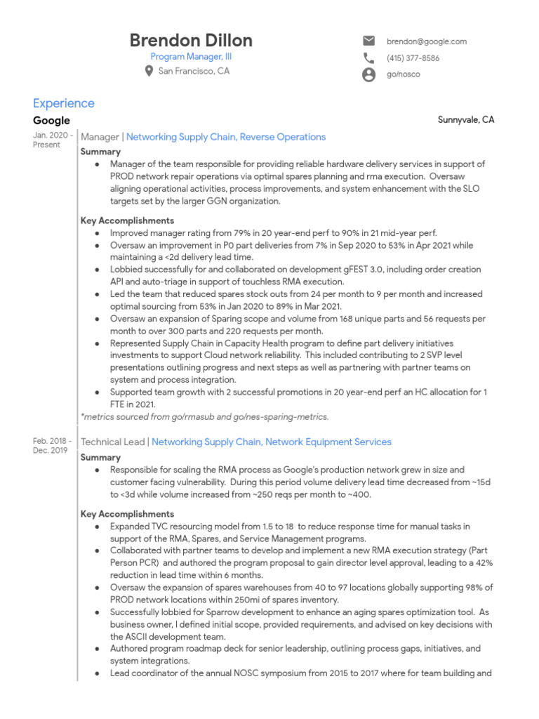 Brendon Dillon - Resume (2021) PDF | PDF