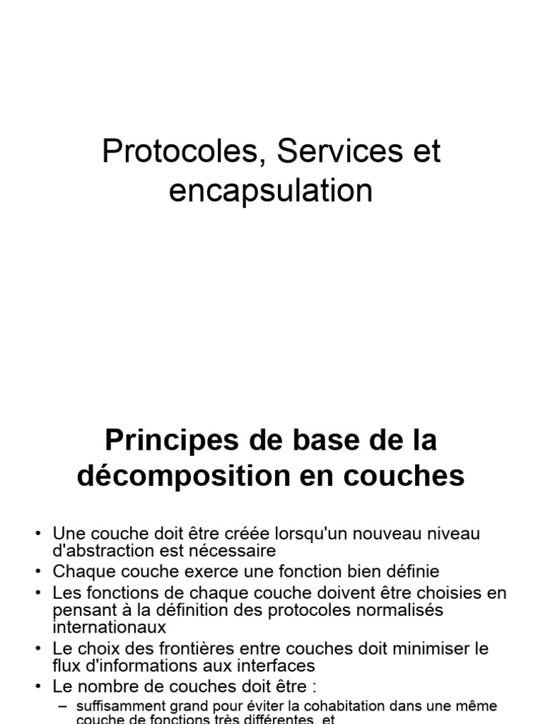 Protocoles et Encapsulation en Réseaux | PDF | Méthodes et références pédagogiques | Ordinateurs