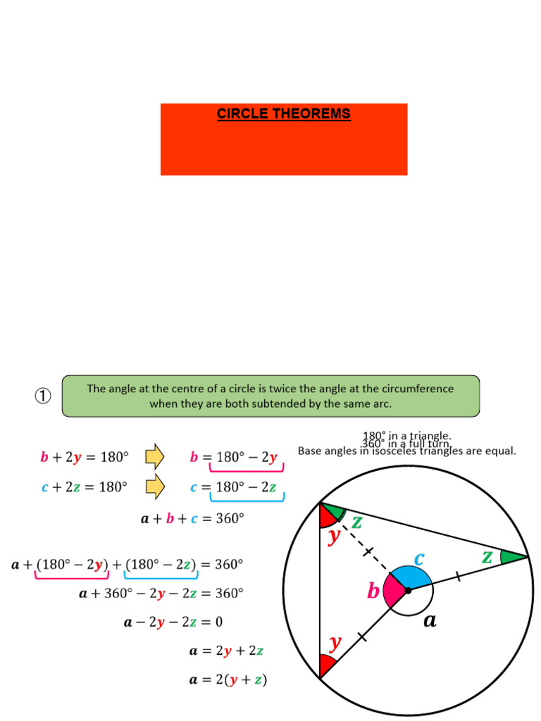 Circle Theorems Mixed Demonstration | PDF