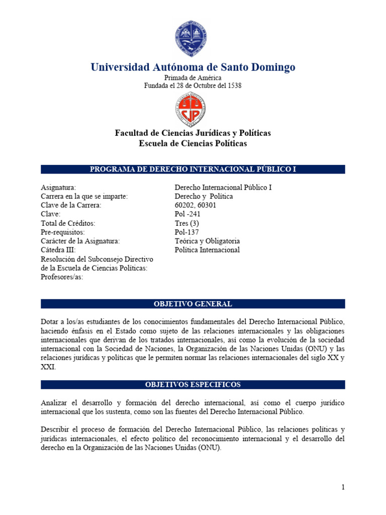 69-Pol-2410 Derecho Internacional Publico I | Descargar gratis PDF | Naciones Unidas ...