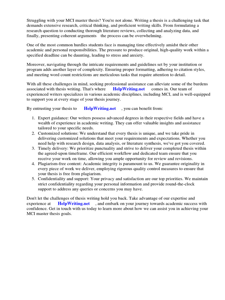 Mci Master Thesis | Download Free PDF | Fructose | Thesis