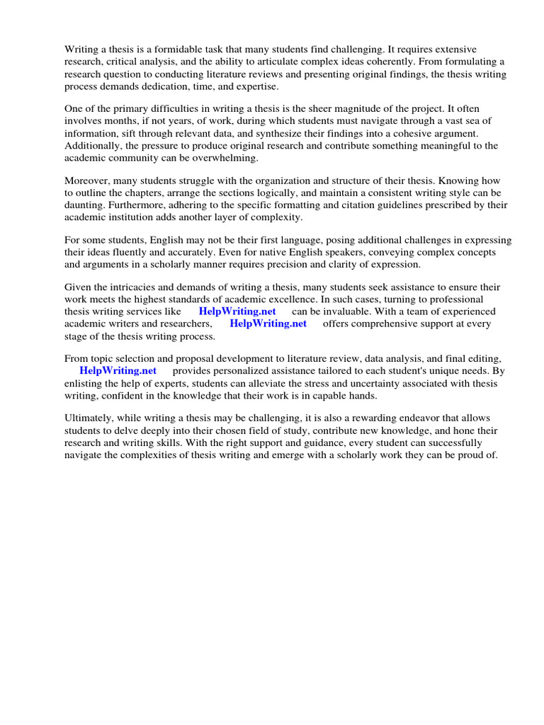Thesis Assessment | PDF | Thesis | Essays