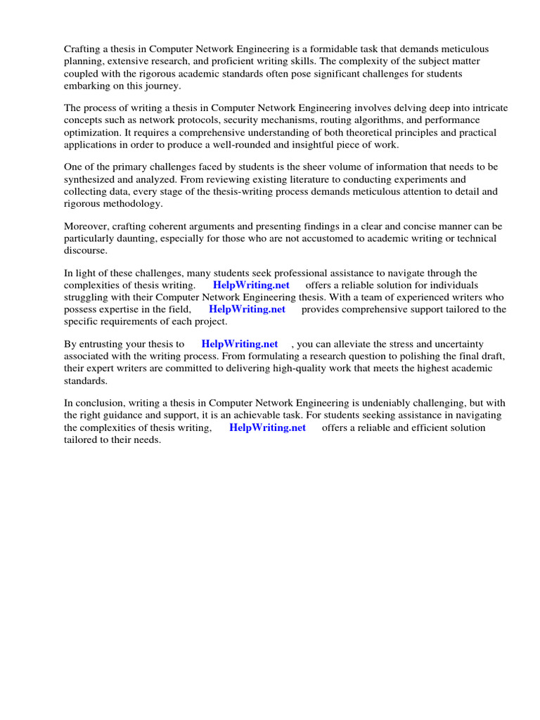 Computer Network Engineering Thesis | PDF | Computer Network | Network Topology