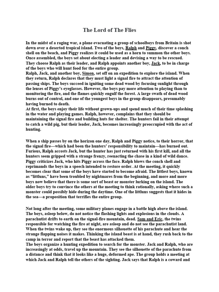 The Lord Of The Flies Pdf Classics General Fiction