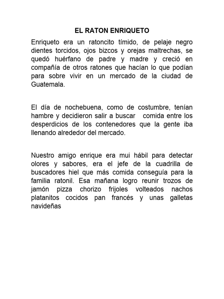 El ratón Enriqueto y su búsqueda navideña | PDF | Novela negra ...