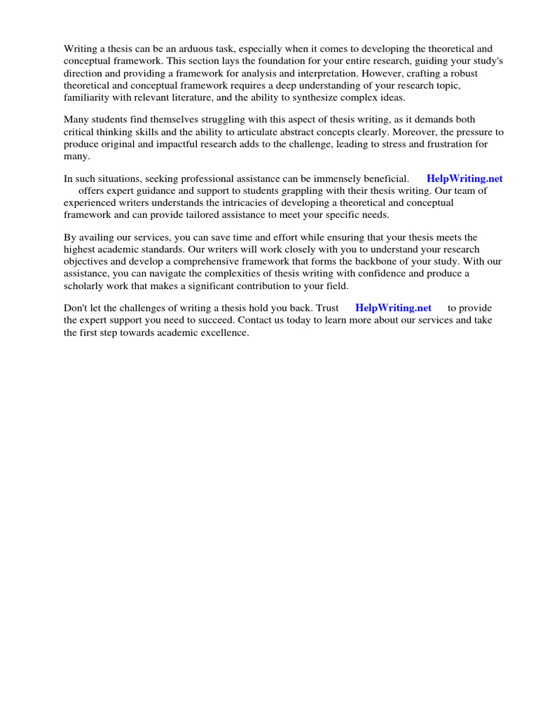 Theoretical Conceptual Framework In Thesis Download Free Pdf Theory Conceptual Model