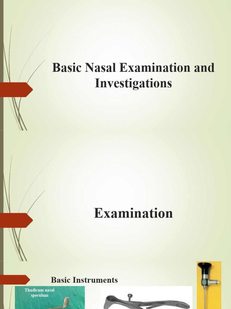 2- Basic Nasal Examination | PDF | Human Nose | Human Head And Neck