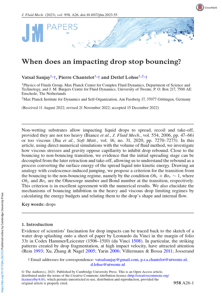 When Does An Impacting Drop Stop Bouncing | PDF
