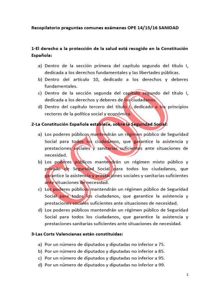 Recopilatorio Preguntas Comunes. Examenes Ope 14-15-16. | PDF | Ciencias sociales