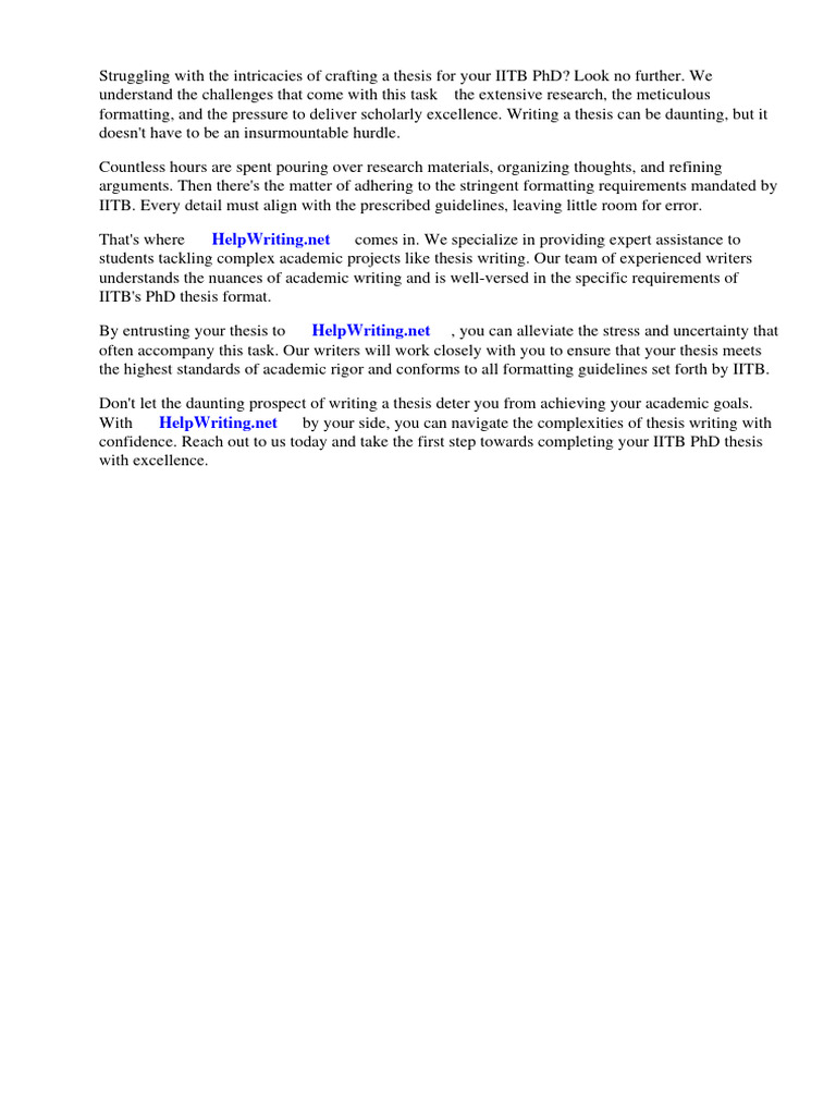 Iitb PHD Thesis Format | PDF | Career & Growth