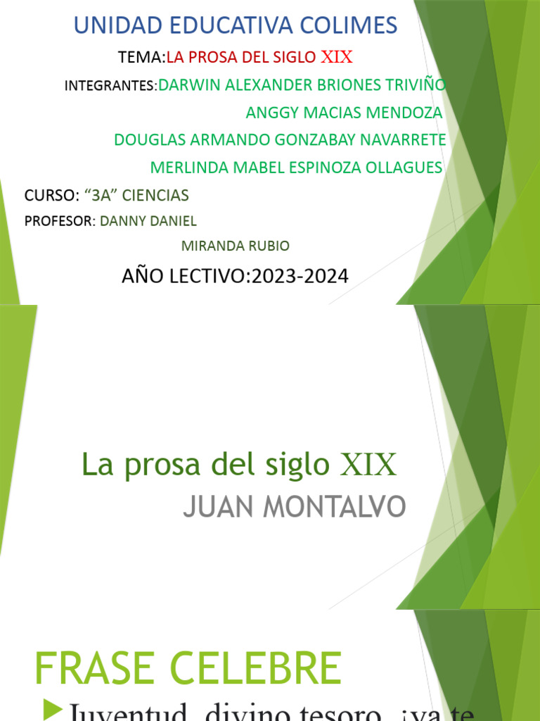 La Prosa Del Siglo XIX | PDF