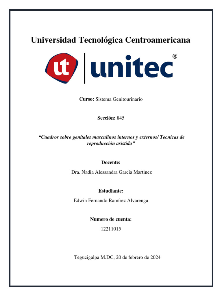 Edwin Fernando Ramírez - Cuadros de Genitales Masculinos Externos e Internos + Tecnicas de ...