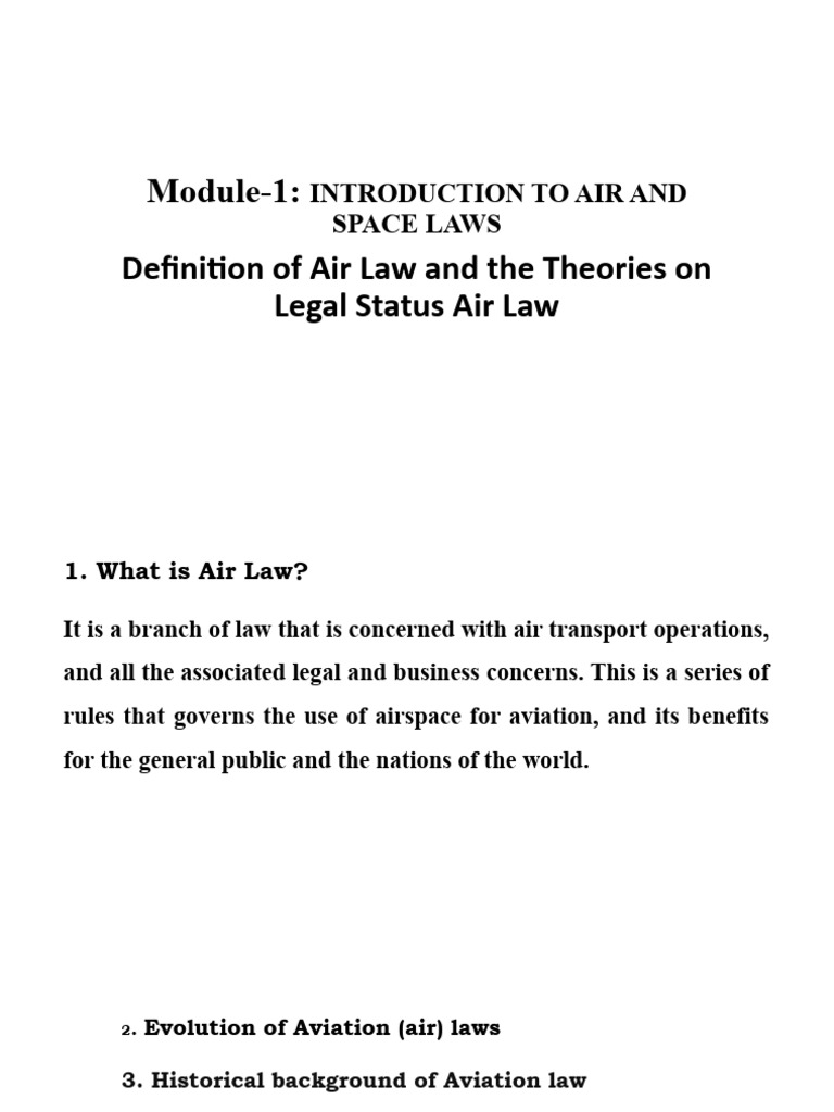 Definition of Air Law and The Theories On Legal Status Air Law | PDF ... Definition of Air Law and The Theories On Legal Status Air Law | PDF ...