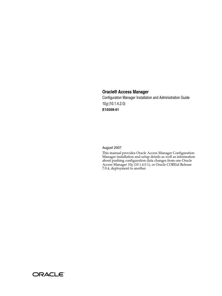 Admin Guide OAM | PDF | Oracle Database | Accessibility