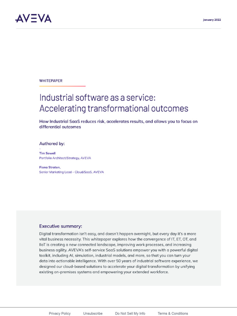 (White Paper) Industrial Software As A Service - Accelerating ...