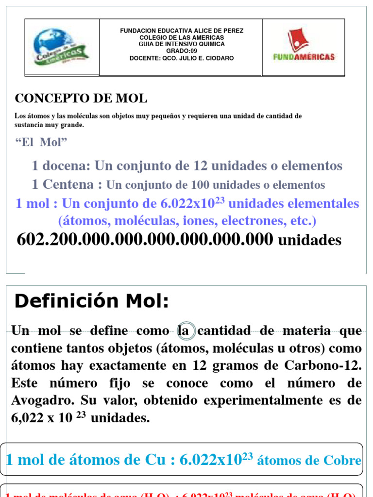 G09-Qca-Guia-2023-Concepto de Mol | PDF